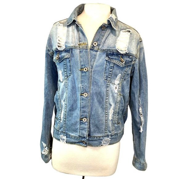 Cherry Koko | Jackets & Coats | Cherry Koko Oversized Ripped Jean ...